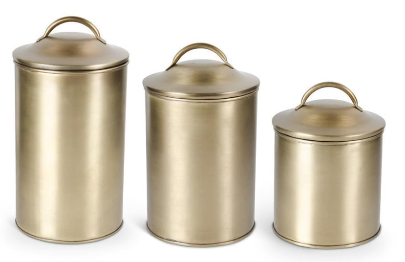 Brushed Gold Containers - 3 Sizes – Sarah Grover Home