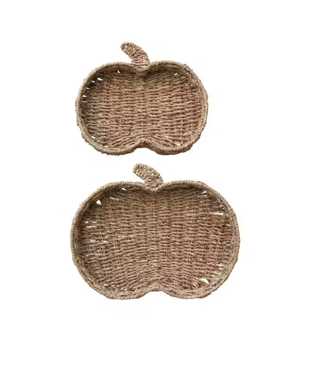 Woven Seagrass Pumpkin Tray - 2 Sizes – Sarah Grover Home