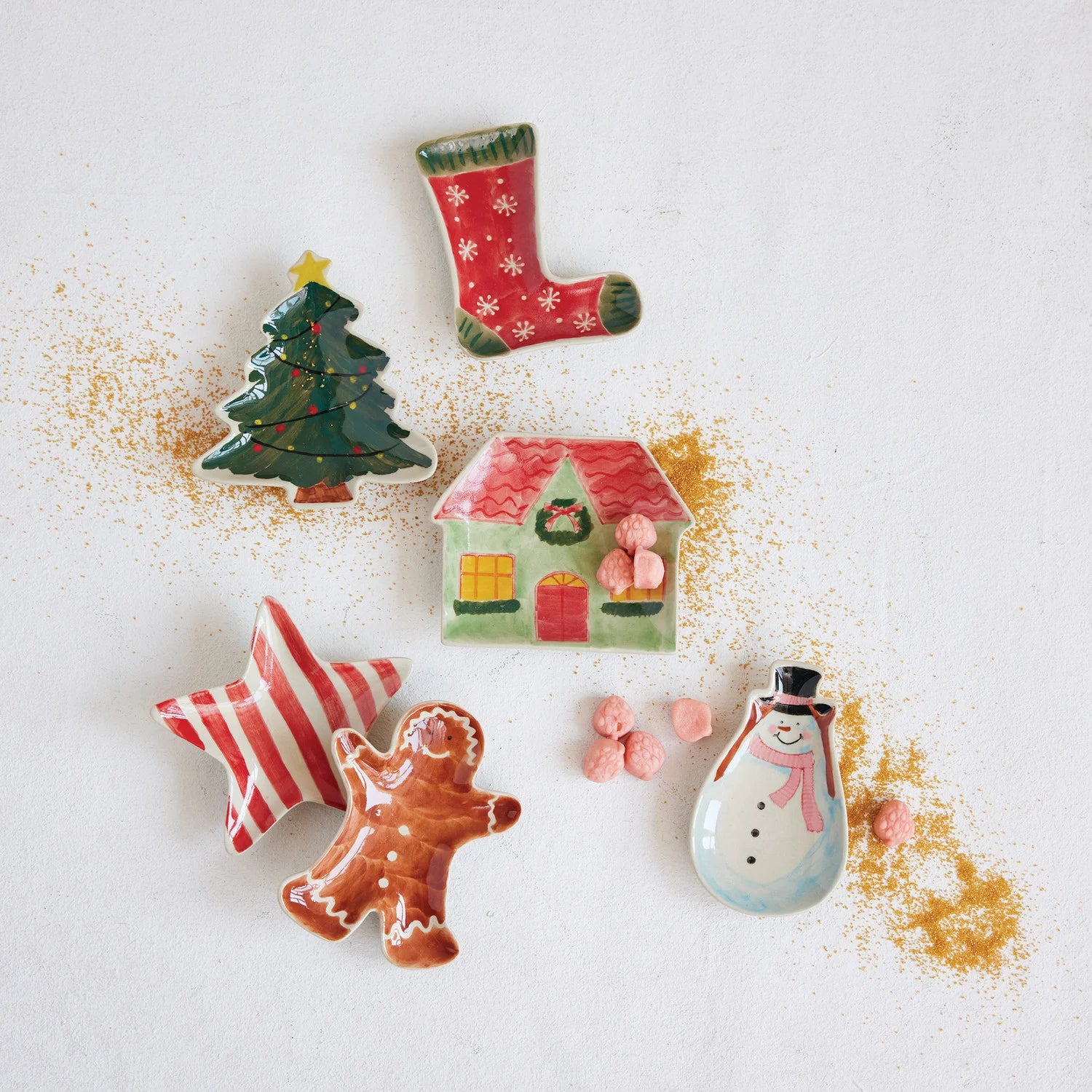 Hand-Painted Stoneware Holiday Shaped Dish - 6 Styles – Sarah Grover Home