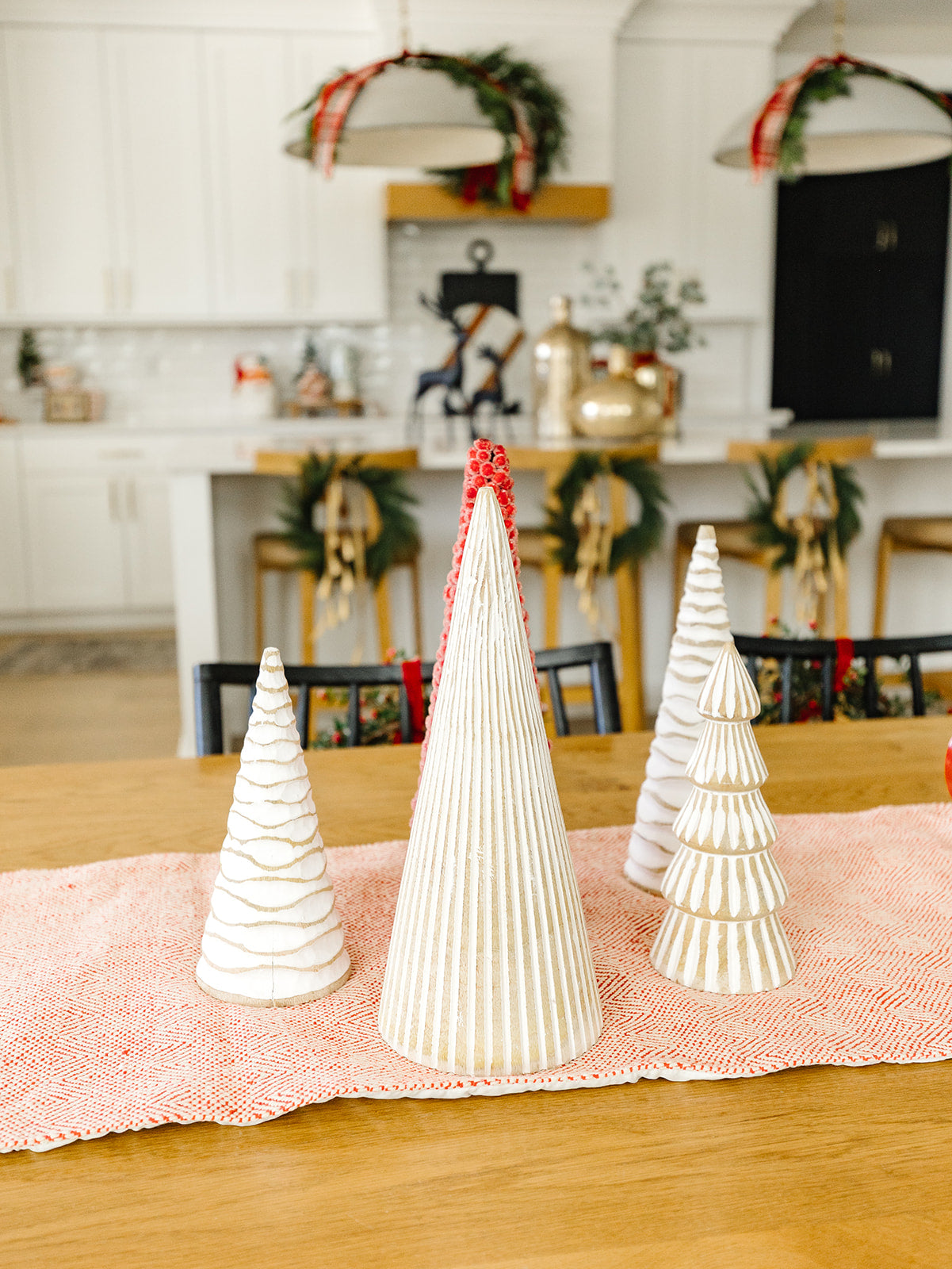 Natural and White Lined Tree - 3 Sizes – Sarah Grover Home